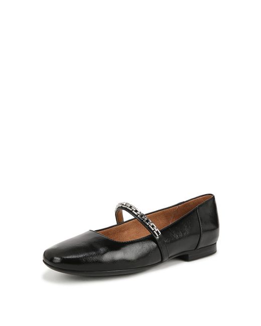 Naturalizer S Kelly-chain Mary Jane Flat Black 6.5 M | Lyst
