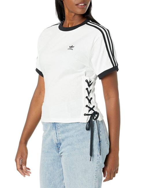 Adidas Originals Cotton Always Original Laced Tee In White Lyst