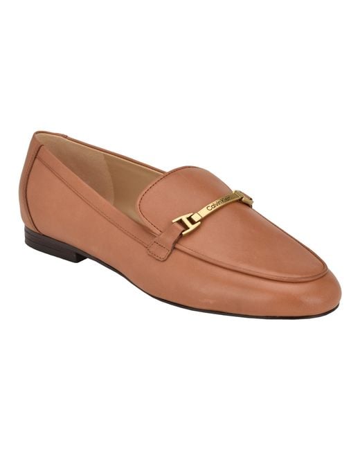 Calvin Klein Sommiya Loafer in Brown | Lyst