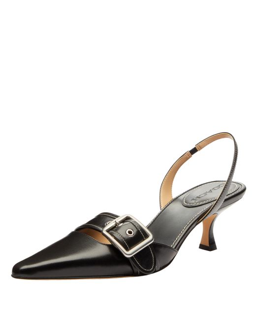 COACH Margot Leather Slingback Black | Lyst