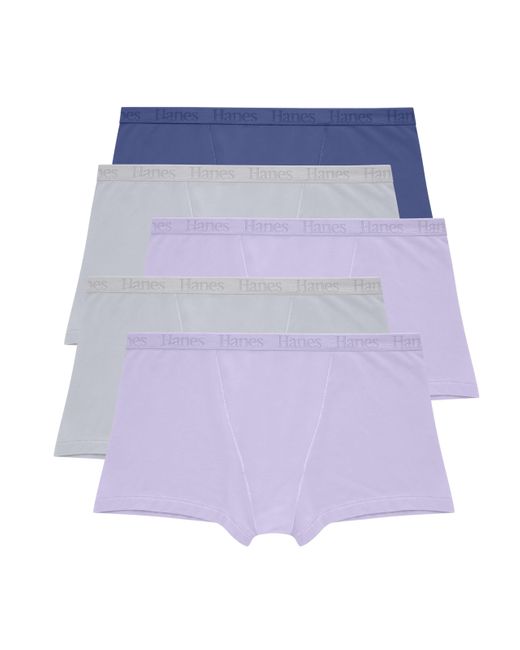 Hanes Originals Supersoft Underwear Boxer Briefs Pack in Purple | Lyst
