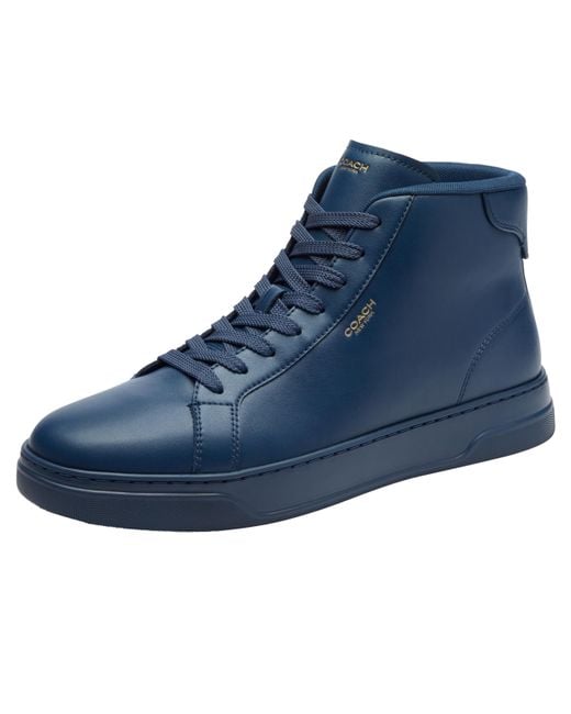 COACH Line High Top Sneaker in Blue for Men | Lyst