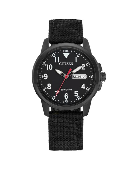 Citizen Synthetic Eco-drive Garrison Watch in Black for Men - Save 48% ...