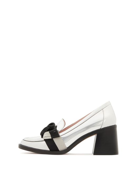 Kate Spade Metallic Leandra Loafer Pumps in White | Lyst