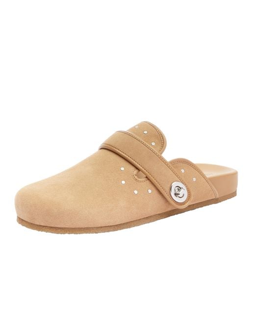 COACH Blake Suede With Rivets Clog in Natural | Lyst