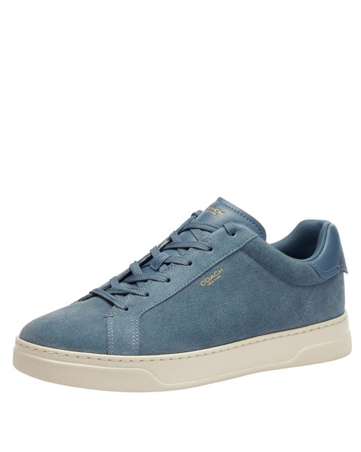 COACH High Line Suede Sneaker in Blue for Men | Lyst