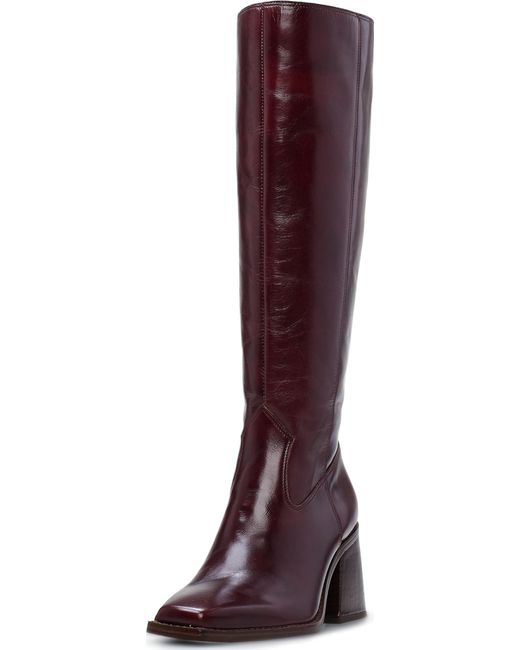 Vince Camuto Sangeti Stacked Heel Knee High Boot Fashion in Red | Lyst
