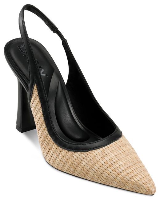 DKNY Evening Cushioned Insole Cinette-slingback Pump in Black | Lyst