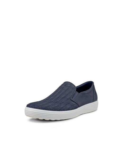 Ecco Soft 7 Woven Slip On 2.0 Sneaker Loafer in Blue for Men | Lyst UK