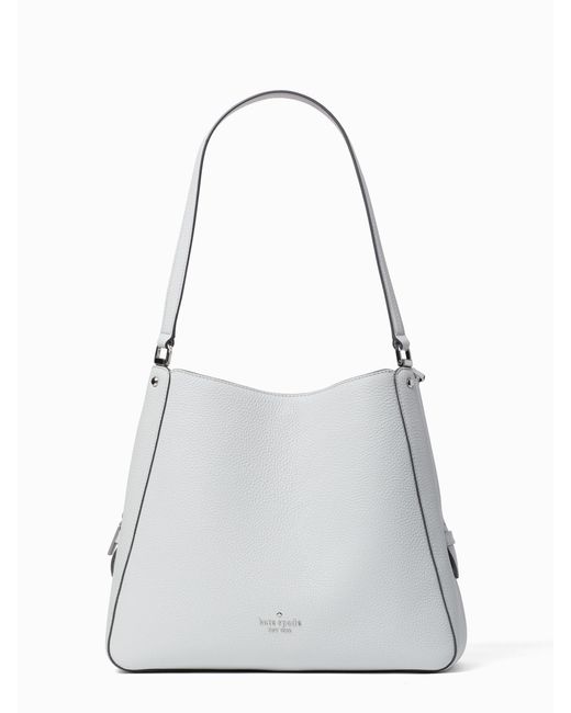 Kate Spade Leila Pebbled Leather Medium Triple Compartment Shoulder Bag ...