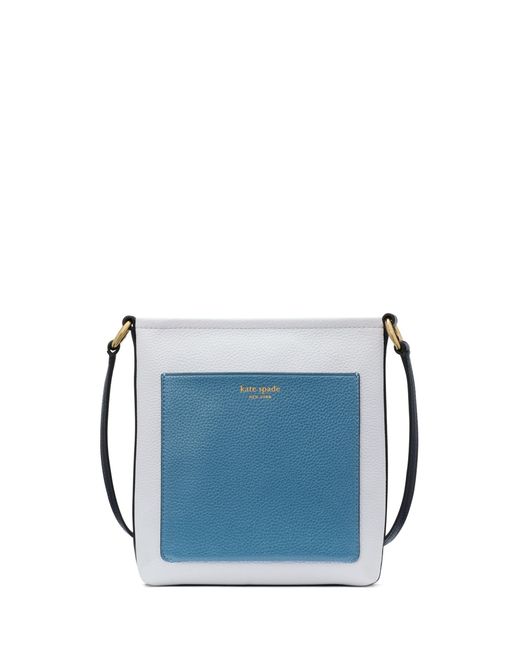 Kate Spade Ava Colorblocked Pebbled Leather Small Swingpack in Blue | Lyst