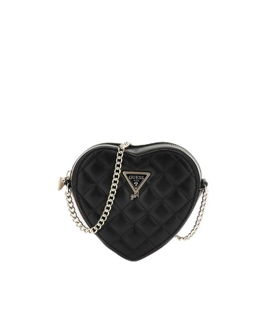 Guess S Heart Crossbody Bag Black One Size | Lyst UK