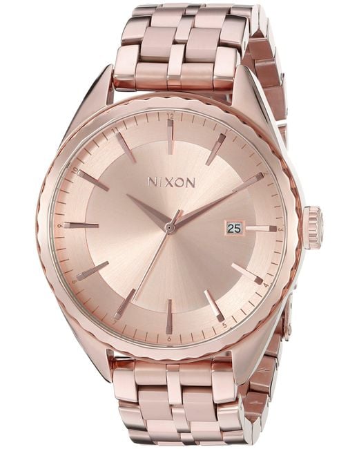 Nixon A934897 Minx Analog Display Swiss Quartz Rose Gold Watch in Pink ...