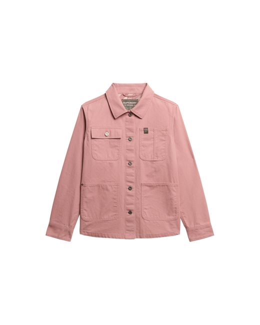 Superdry Chore Jacket in Pink | Lyst UK