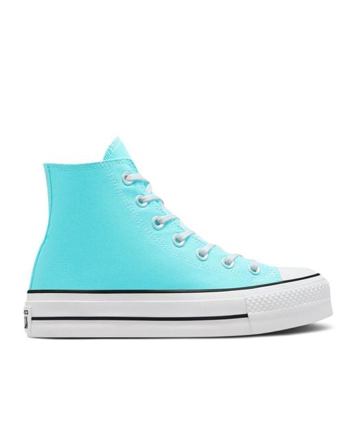 Converse Chuck Taylor All Star Lift Lace Up Canvas Sneaker in Blue ...