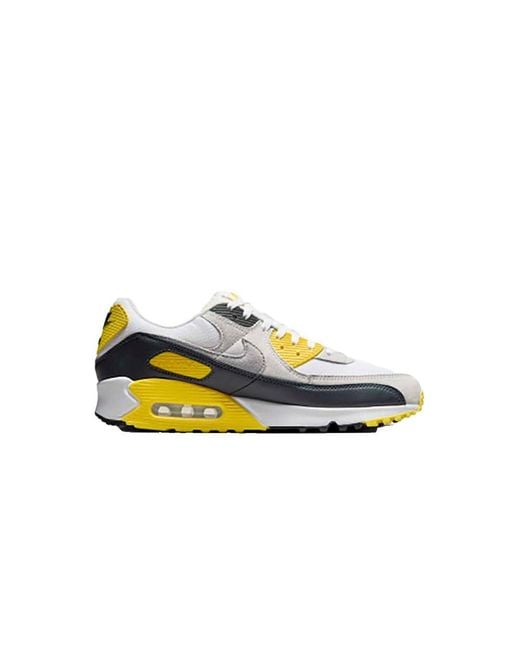 Nike Air Max 90 Trainers Uk 9.5 White in Yellow for Men | Lyst UK