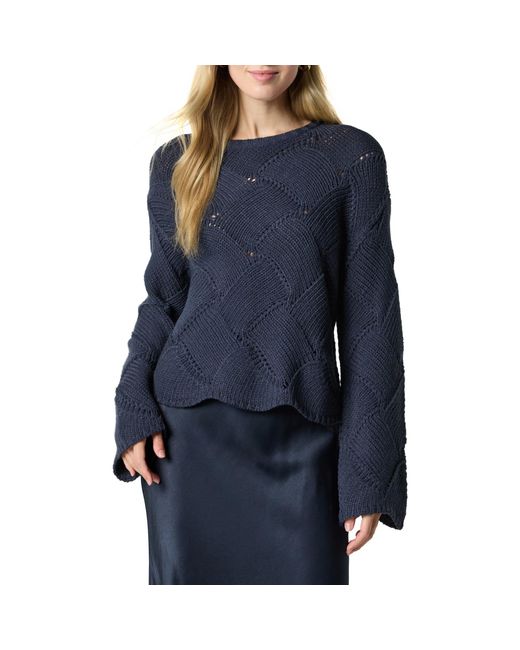 The Drop 's Katia Basket Weave Cropped Sweater in Blue | Lyst