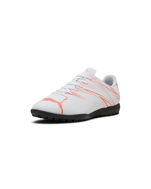 PUMA , , Attacanto Turf Trainer Soccer Cleat, White-glowing Red, 11.5 ...