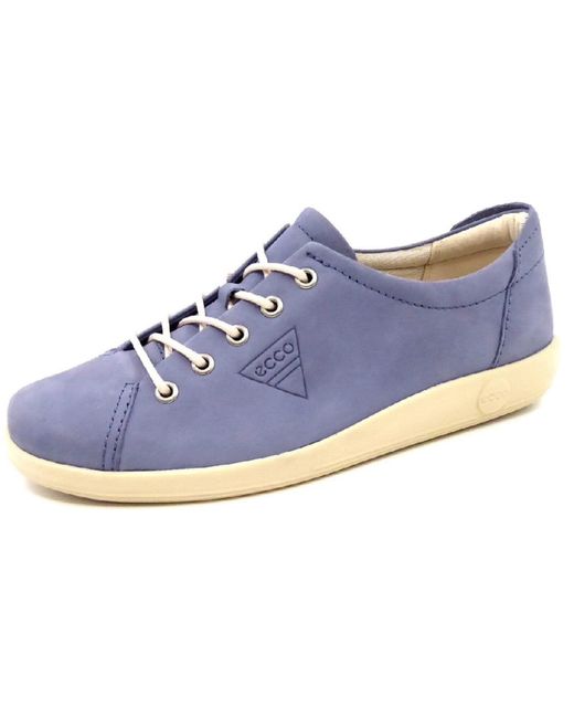 Ecco Soft 2.0 High Trainers in Blue | Lyst UK