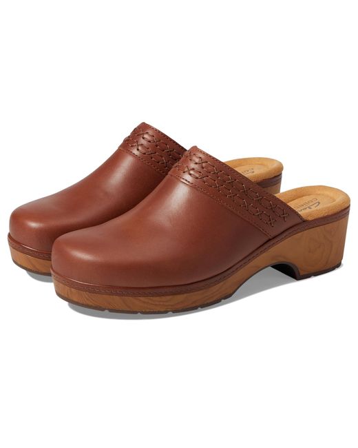 Clarks Paizlee Poppy Clog in Brown | Lyst