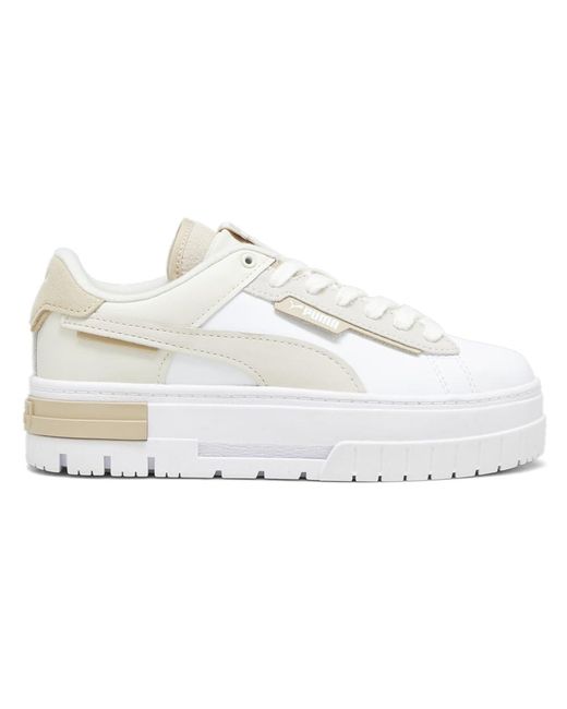 PUMA Womens Mayze Crashed Platform Sneakers Shoes Casual - White, White ...