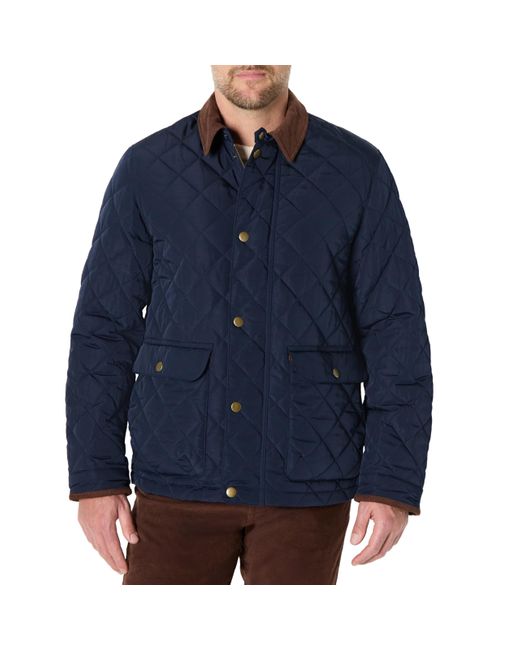 Amazon Essentials Quilted Midweight Jacket in Blue for Men | Lyst