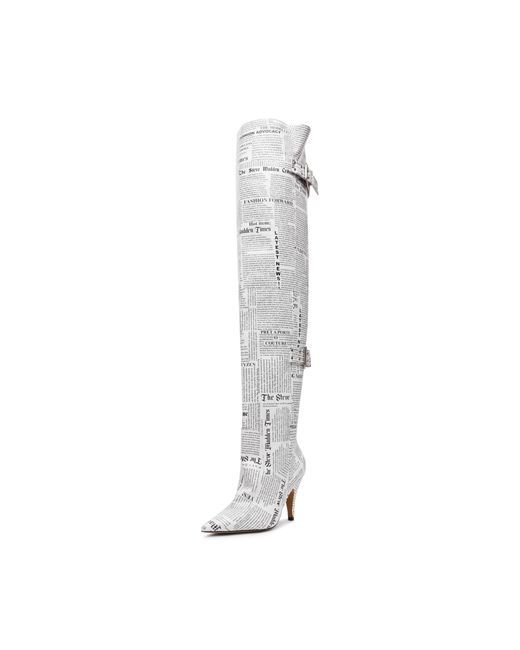 Steve Madden Baddie Over-the-knee Boot in White | Lyst