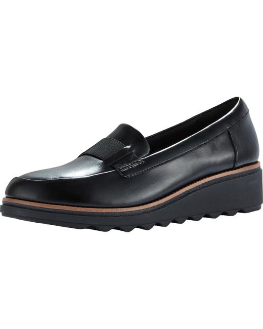 Clarks Sharon Pace Loafer in Black | Lyst UK