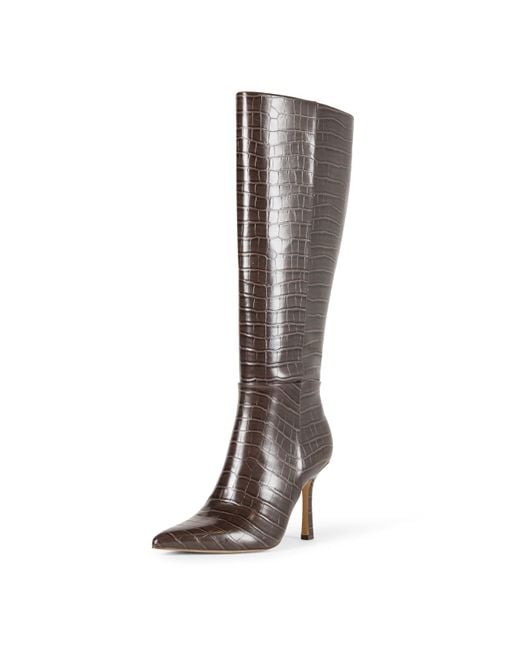 The Drop Gemini Tall Heeled Boot High in Brown | Lyst
