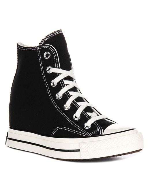 Converse A12563c Chuck 70 Wedge Platform Ankle Boots in Black | Lyst UK