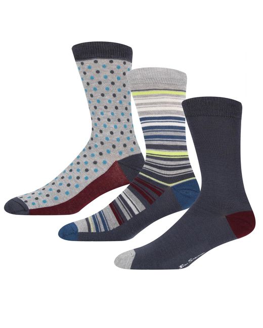 Ben Sherman S Flonne 3 Pack Socks Blue/stripe/spt 7-11 for Men | Lyst UK