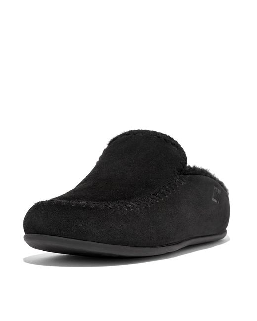 Fitflop Chrissie Ii Haus Crochet-stitch Shearling Slippers in Black ...