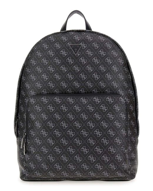 Guess Milano Backpack Dark Black in Grey | Lyst UK
