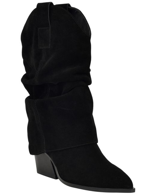 Nine West Wilton Western Boot in Black | Lyst