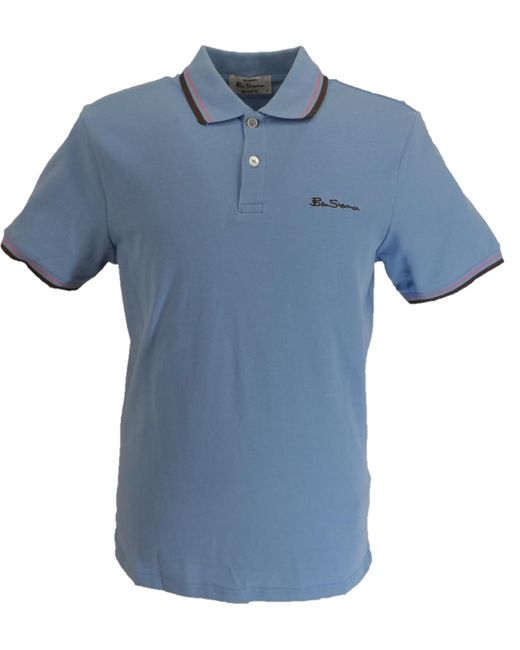 Ben Sherman Signature Polo Shirt in Blue for Men | Lyst UK