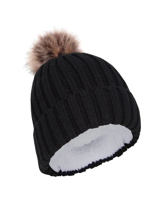 Mountain Warehouse Geneva Fur Lined Womens Fluff Beanie - Lightweight ...