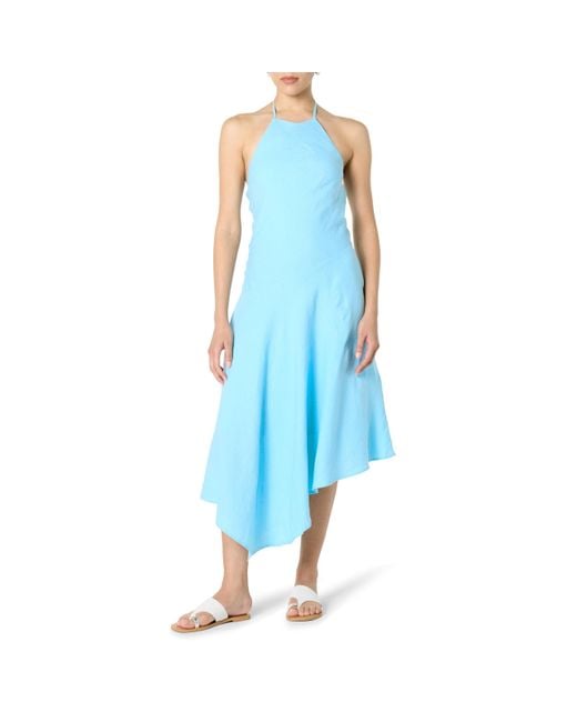 The Drop 's Ciga Halter Linen Maxi Dress in Blue | Lyst