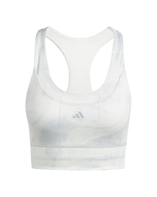 adidas S Run Ms Pocket Ap Bra Grey 34d in White | Lyst UK