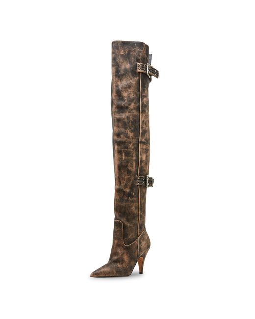 Steve Madden Baddie Over-the-knee Boot in Natural | Lyst UK