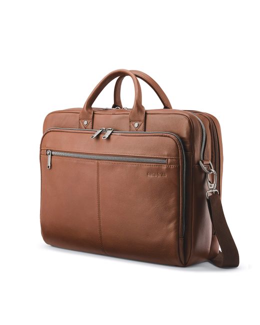 Samsonite Adult Classic Leather Toploader Briefcase in Brown | Lyst