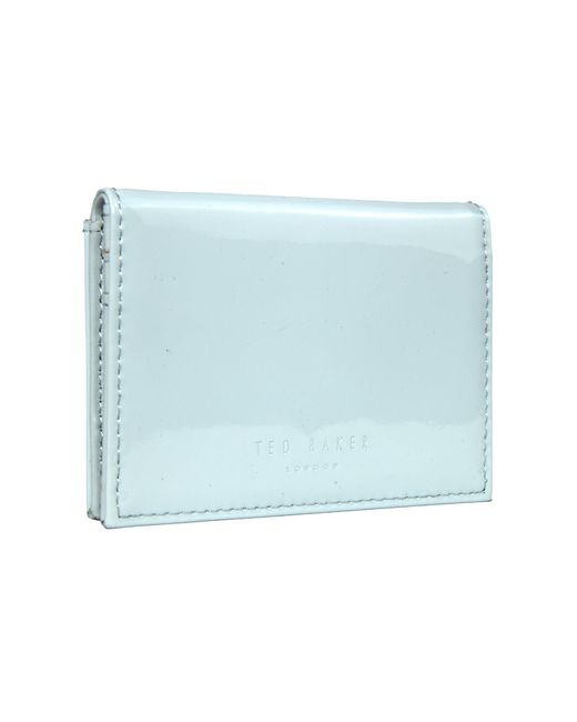 Ted Baker Eellsa Patent Poppered Card Holder Oyster Card In Light Blue ...