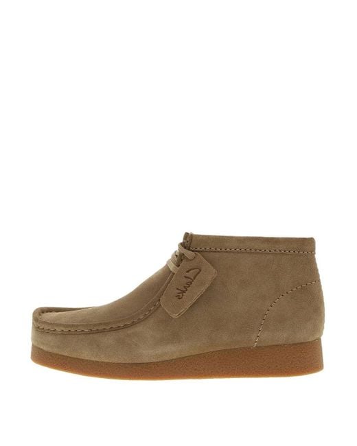 Clarks S Wallabee Evo Boot Suede Dark Sand Boots 10 Uk in Brown for Men ...