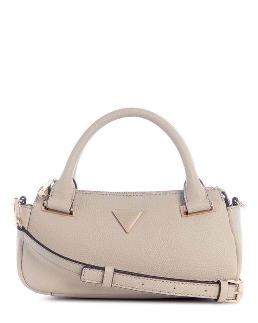 Guess Evie Mini Satchel in Natural | Lyst
