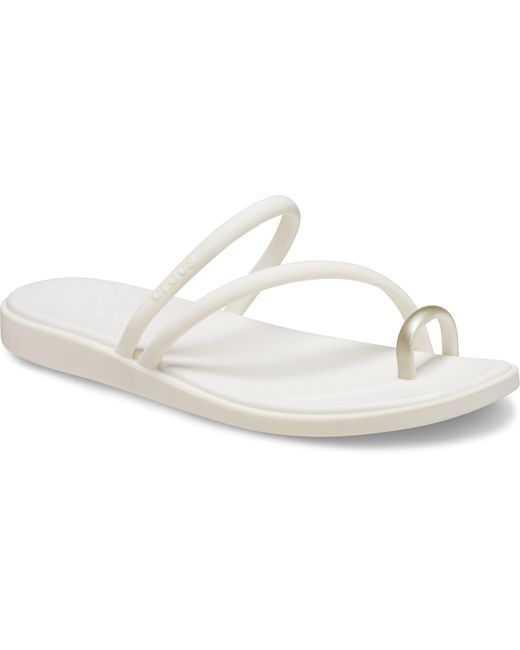 Crocs™ Miami Toe Loop Sandals Flat in White | Lyst UK
