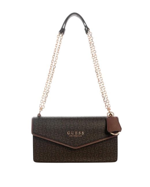 Guess Factory Kiran Logo Convertible Crossbody in White | Lyst UK