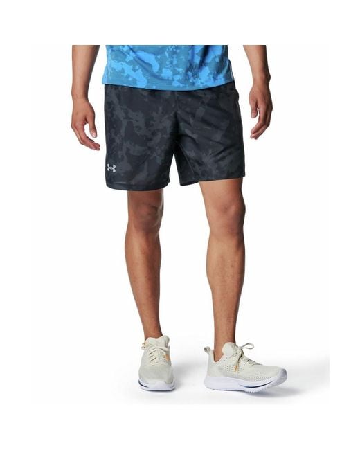 Under Armour Ua Launch 7'' Print Shorts Running Shorts in Blue for Men ...