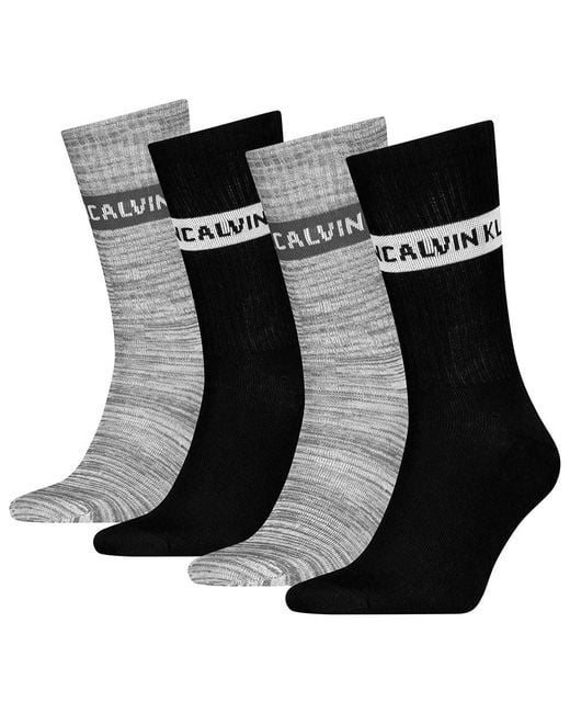 Calvin Klein Giftbox Stripe Logo Crew Sock in Black for Men | Lyst UK
