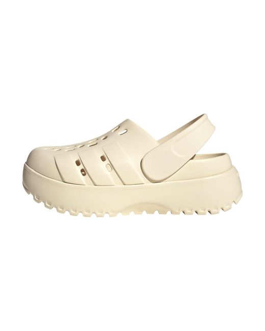 adidas S Adilette Clog Platform Sportswear in Metallic | Lyst UK