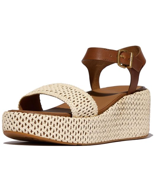 Fitflop Platfforms Woven Wedge Ankle-strap Sandals in Black | Lyst UK