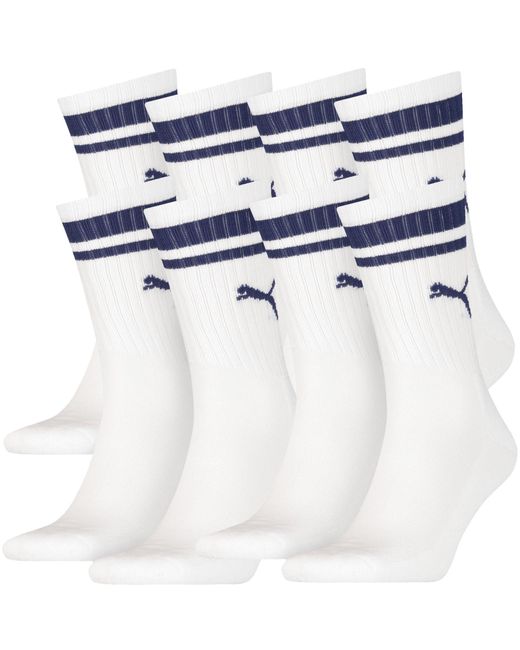 PUMA Crew Heritage Stripe Socks in White Lyst UK